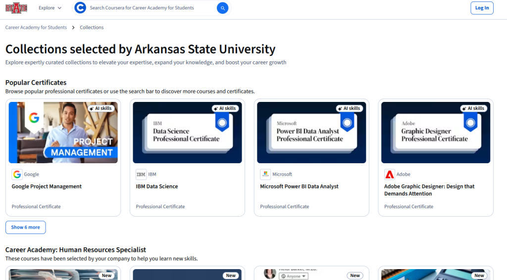 Career Academy for A-State Students Using Cousera: Quick Start Guide ...